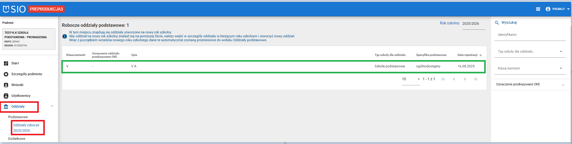 Oddziały robocze na nowy rok szkolny – Pomoc SIO